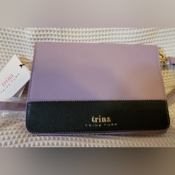 Trina Turk | Bags | New Trina Turk Vegan Leather Lavender And Black ...